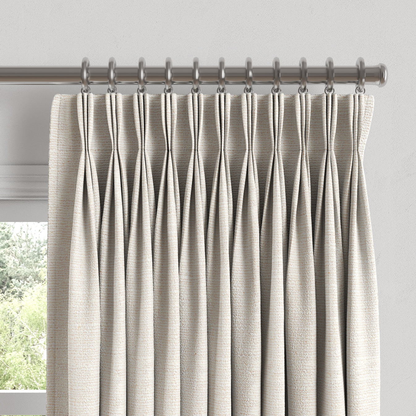 Pinch Pleat Drapery in Slubby Linen - White – Loom Decor