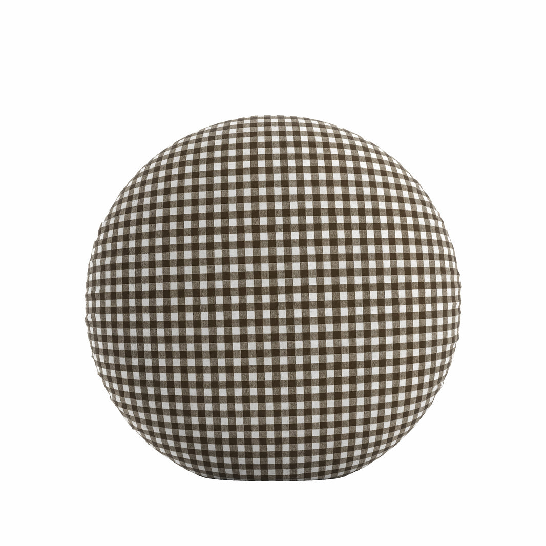 Relaxed Roman Shade in Gingham - Chestnut – Loom Decor