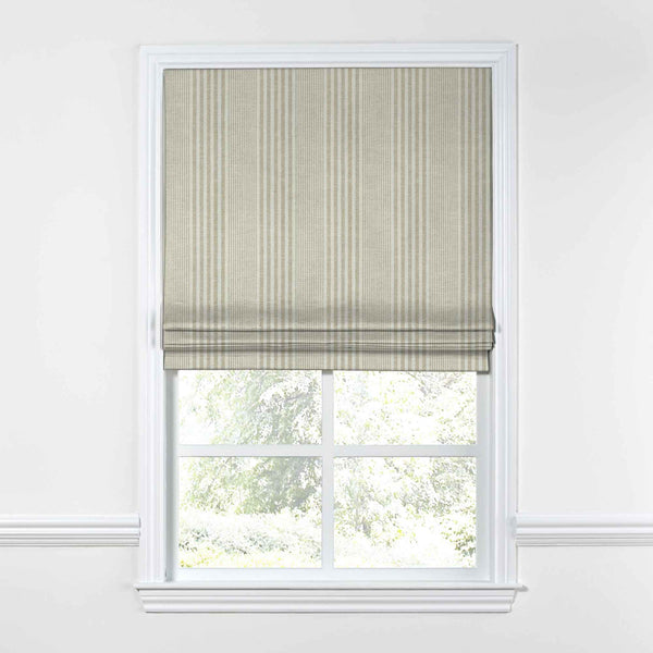 Flat Roman Shade in All Lined Up - Shell – Loom Decor