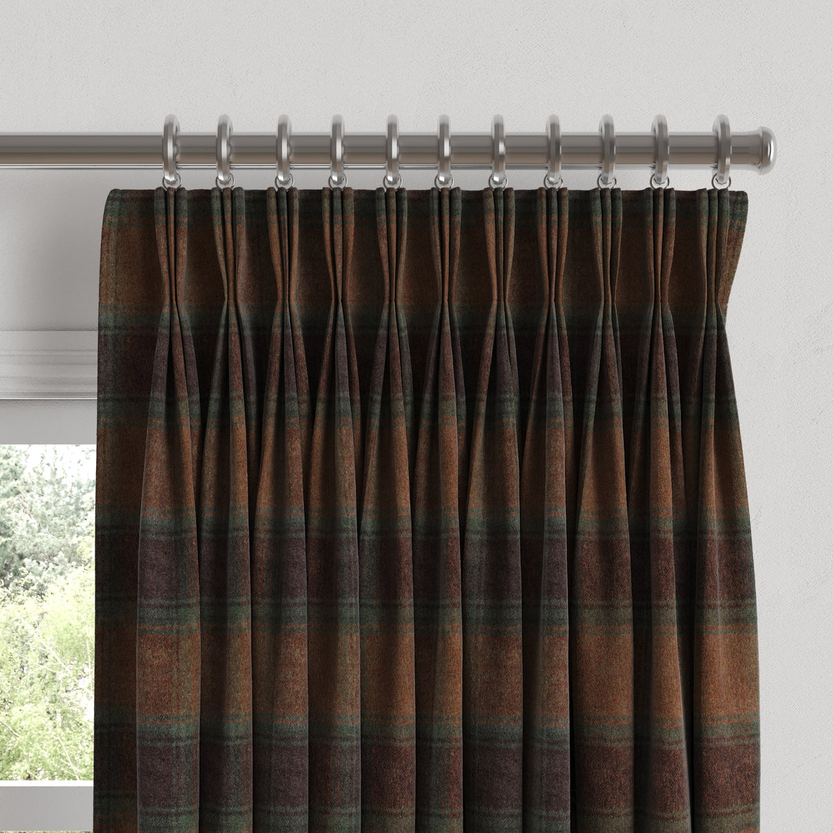 Pinch Pleat Drapery in Cozy Cabin - Pumpernickel – Loom Decor