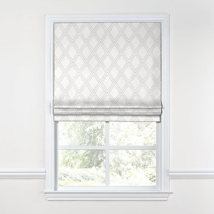 Flat Roman Shade in Diamonds Are Forever - Ash – Loom Decor